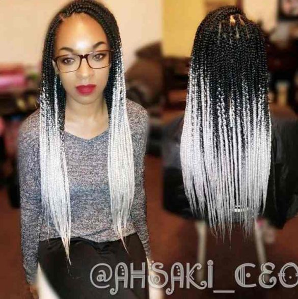 40 Mixed Color Box Braids Ideas - Best Combination - Claraito's Blog