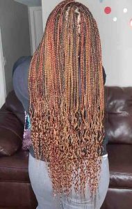 40 Mixed Color Box Braids Ideas - Best Combination - Claraito's Blog