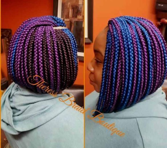 40 Mixed Color Box Braids Ideas - Best Combination - Claraito's Blog