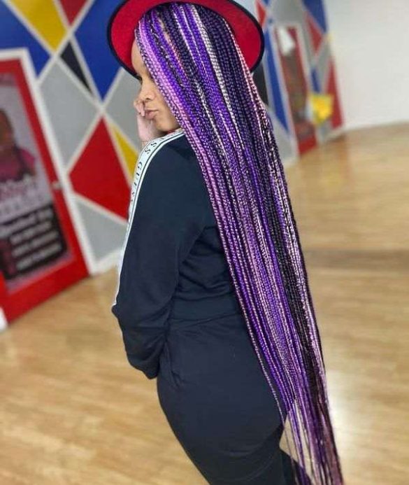 40 Mixed Color Box Braids Ideas - Best Combination - Claraito's Blog