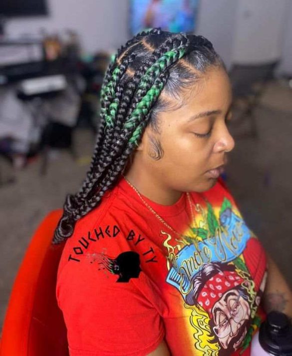 40 Mixed Color Box Braids Ideas - Best Combination - Claraito's Blog