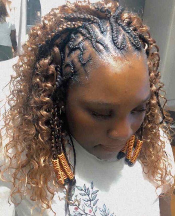Beautiful Half Cornrows Half Curls Hairstyles - Styles to Try ...