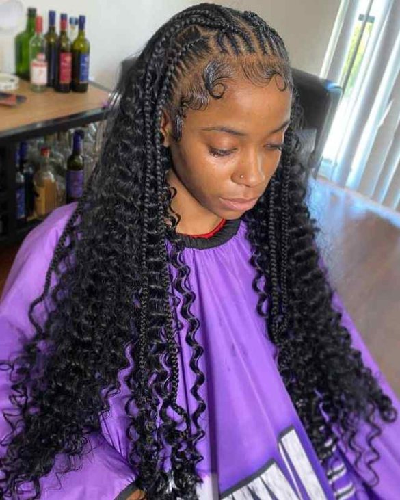 Beautiful Half Cornrows Half Curls Hairstyles - Styles to Try ...