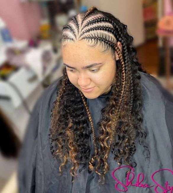 Beautiful Half Cornrows Half Curls Hairstyles - Styles to Try ...