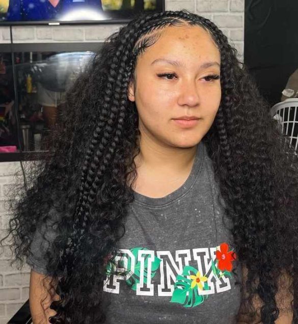 Beautiful Half Cornrows Half Curls Hairstyles - Styles to Try ...